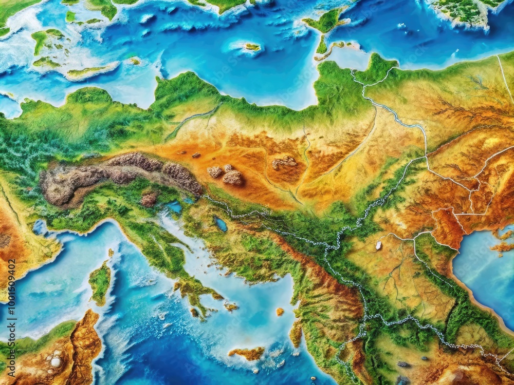 Detailed Geographical Map of Turkey Highlighting Major Cities, Regions ...