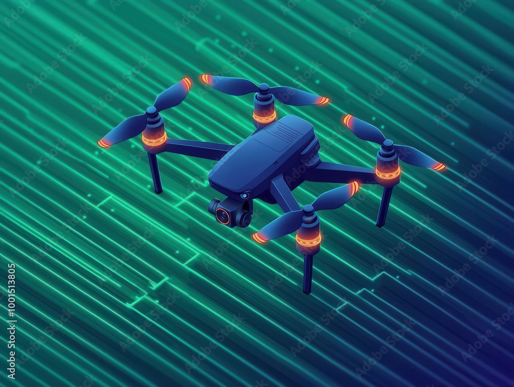 Isometric diagram of a smart agriculture drone, Engineering Drawing ...
