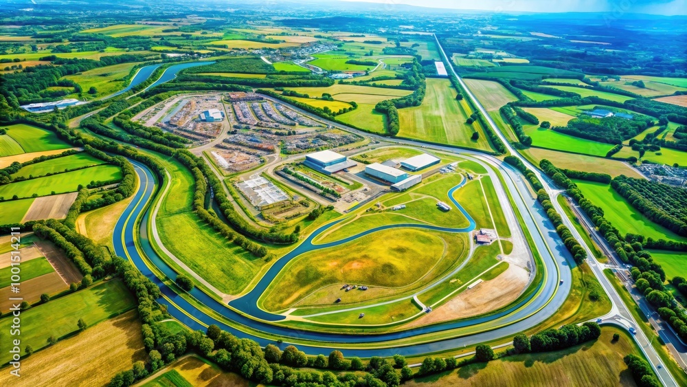 Photo & Art Print Detailed Map of Silverstone Circuit Layout with Key ...