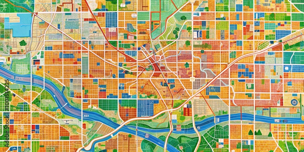 Detailed Map of Phoenix Arizona Showing Streets, Neighborhoods ...