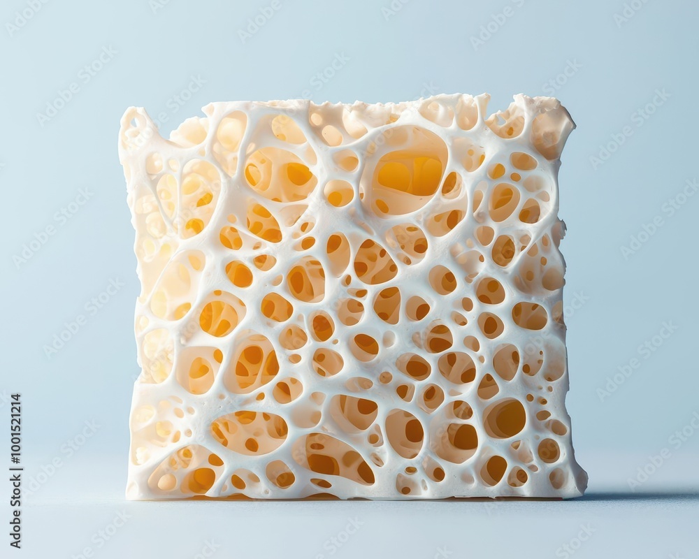 Cross-section of a bioactive glass material for bone regeneration ...