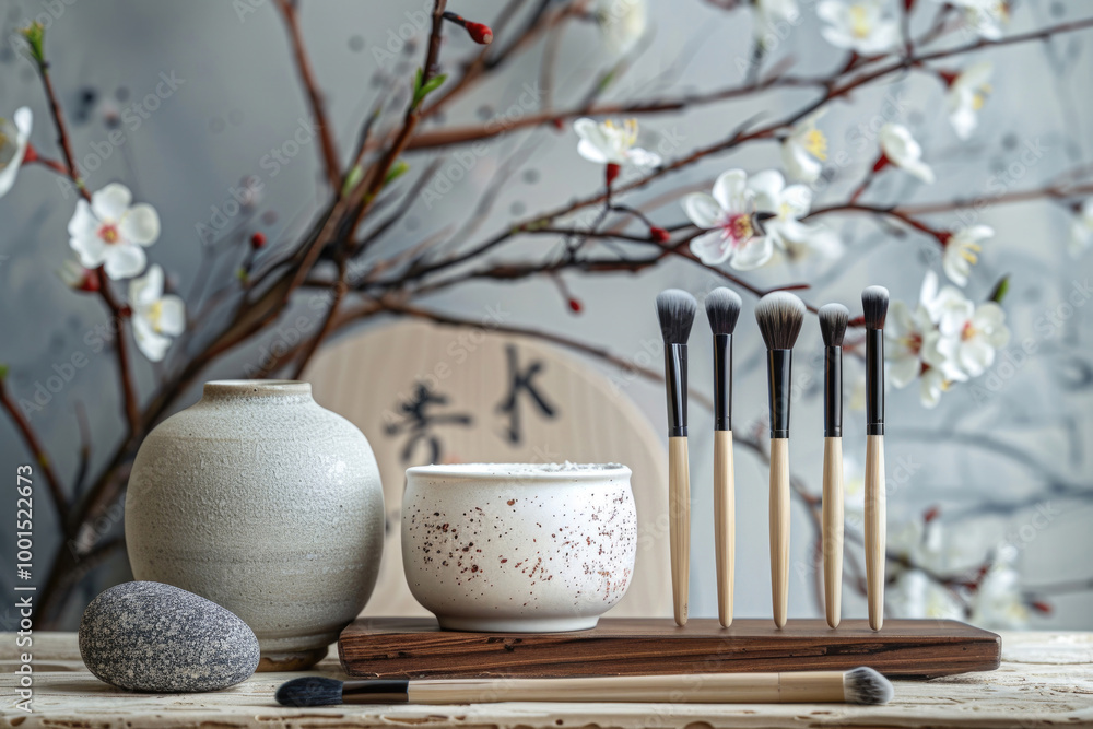 Oshiroi is a traditional Japanese white powder used in makeup, often ...