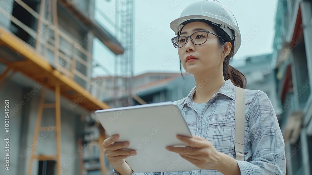 Engineer constructor discuss build plan with investor woman Builder guy ...