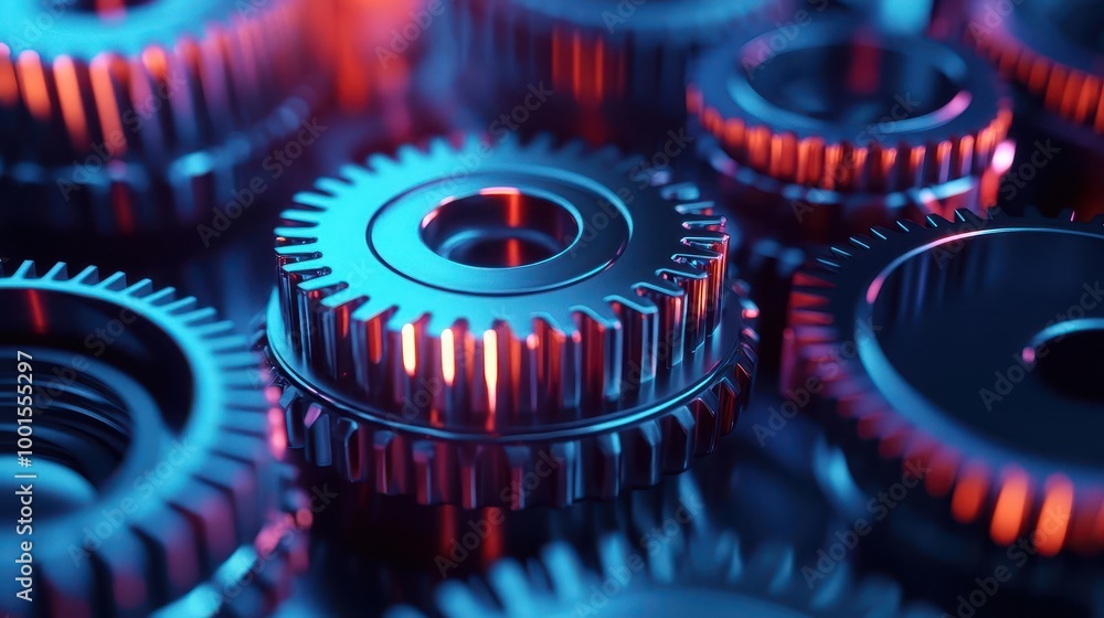 Conceptual image of gear ratio variations, torque vs speed highlighted ...