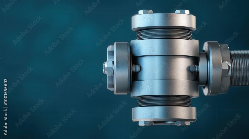 CAD render of a universal joint, rotational alignment and force ...