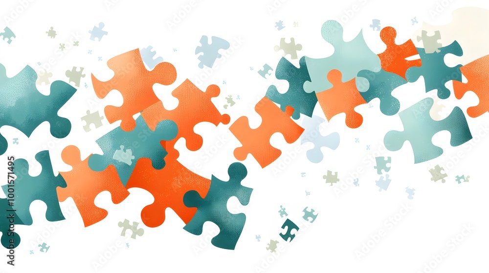 Inclusion and Acceptance: Illustration of puzzle pieces coming together ...