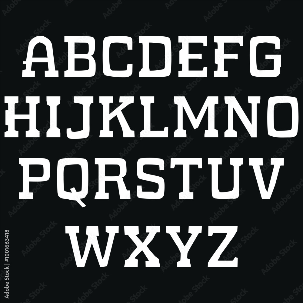 Classic college font. Vintage sport font in american style for football ...