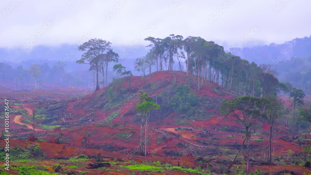 African jungle. Deforestation in Africa: The consequences of human ...