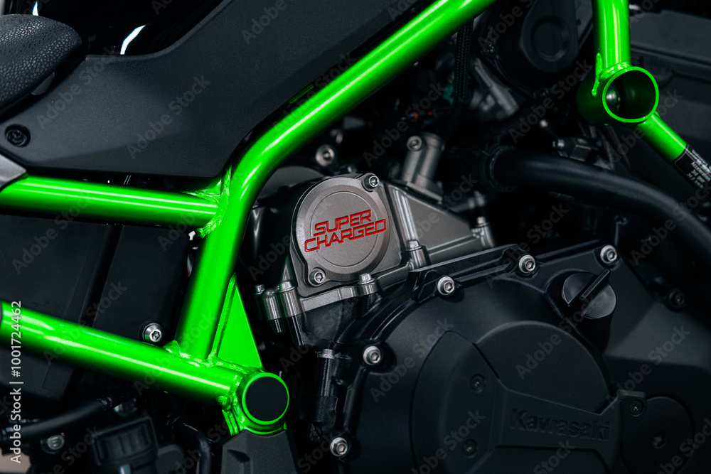 Photo of Kawasaki H2 Supercharged with Brembo. The photo shows the ...