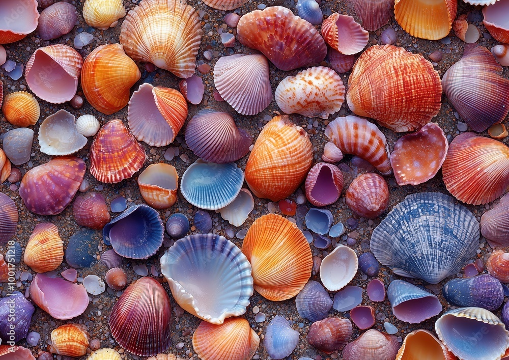 Seashell Sea Shell Seashells Shells Sand Sandy Beach Colorful Seamless ...