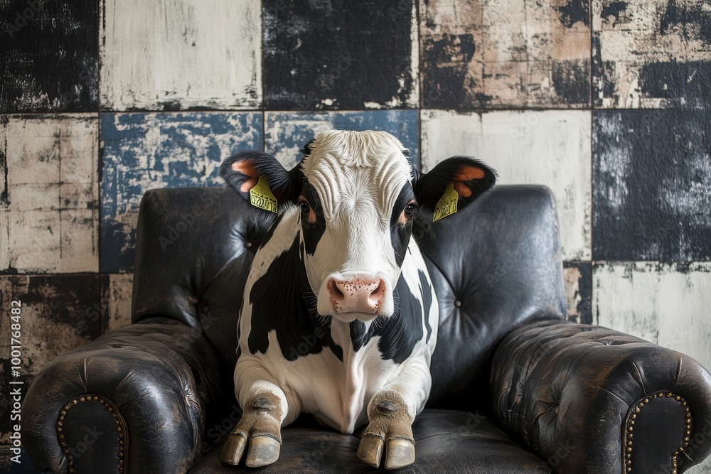 cow print dcor, laid-back wallpaper with cow print design showcasing a ...