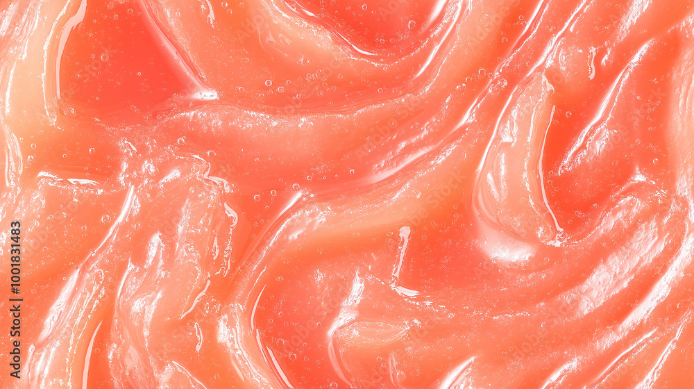 a close-up, top-down view, texture background of grapefruit jam spread across the entire frame ...