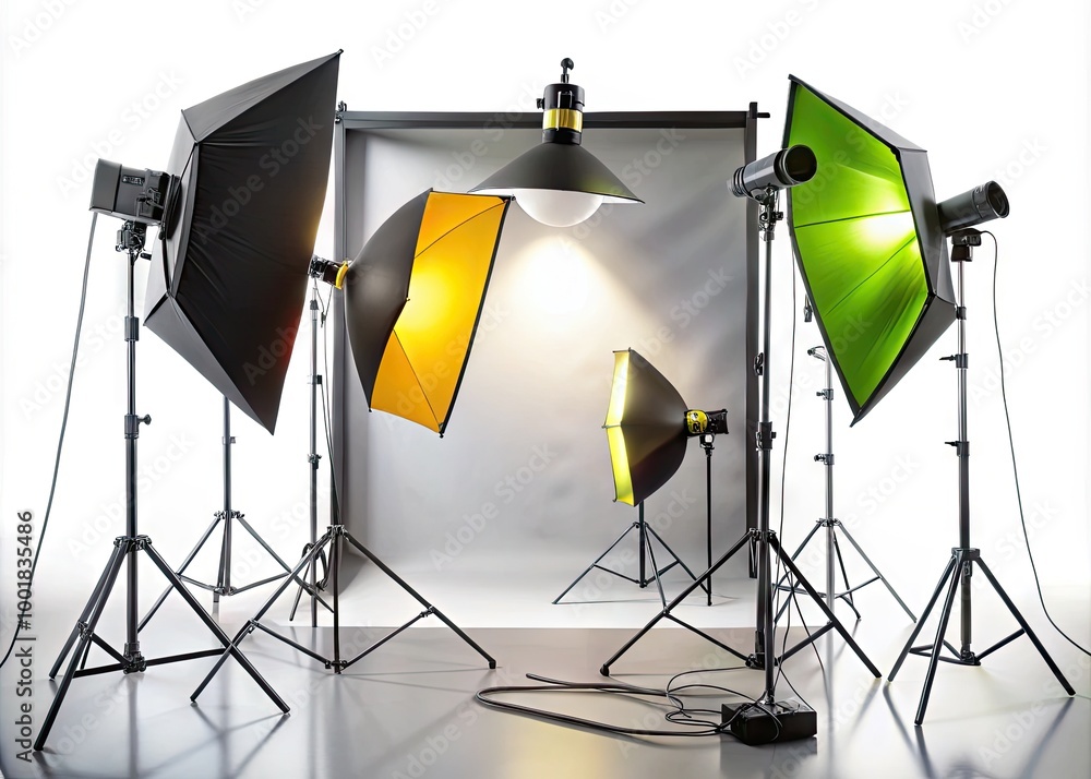 Professional Studio Lighting Setup for Photography with Softboxes and ...