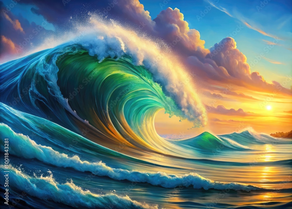 Step-by-step guide on how to draw realistic ocean waves with easy ...