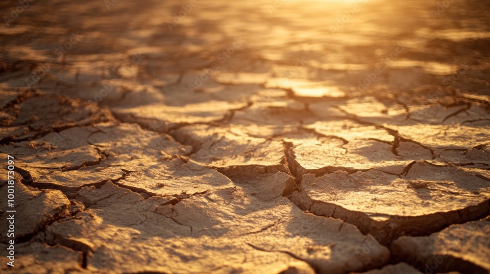 Cracked Desert Soil with Deep Fissures and Dry Texture Stock Photo ...