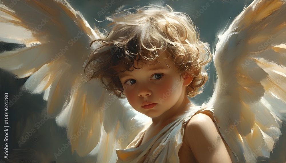Ethereal Winged Child in Pastel Hues: A Celebration of Mythical Beings ...