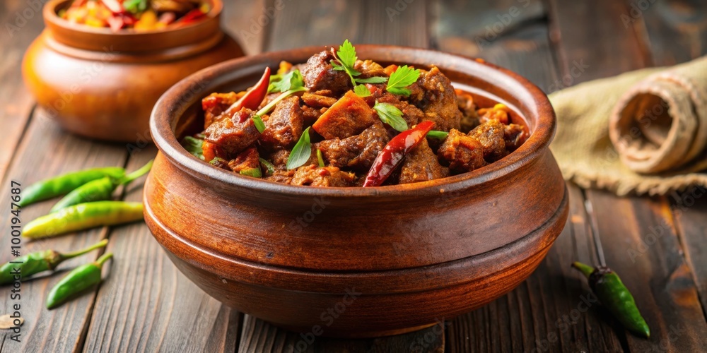 Delicious and spicy Kerala style beef dry fry in a clay pot , Kerala ...