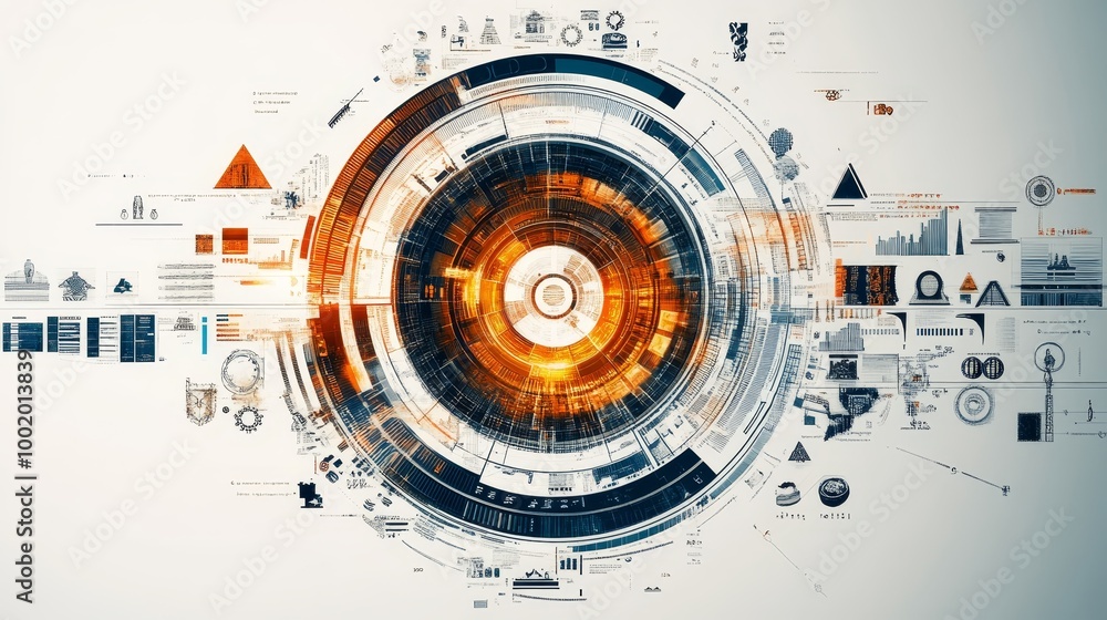 A circular timeline illustrating the repeating patterns of history, key ...