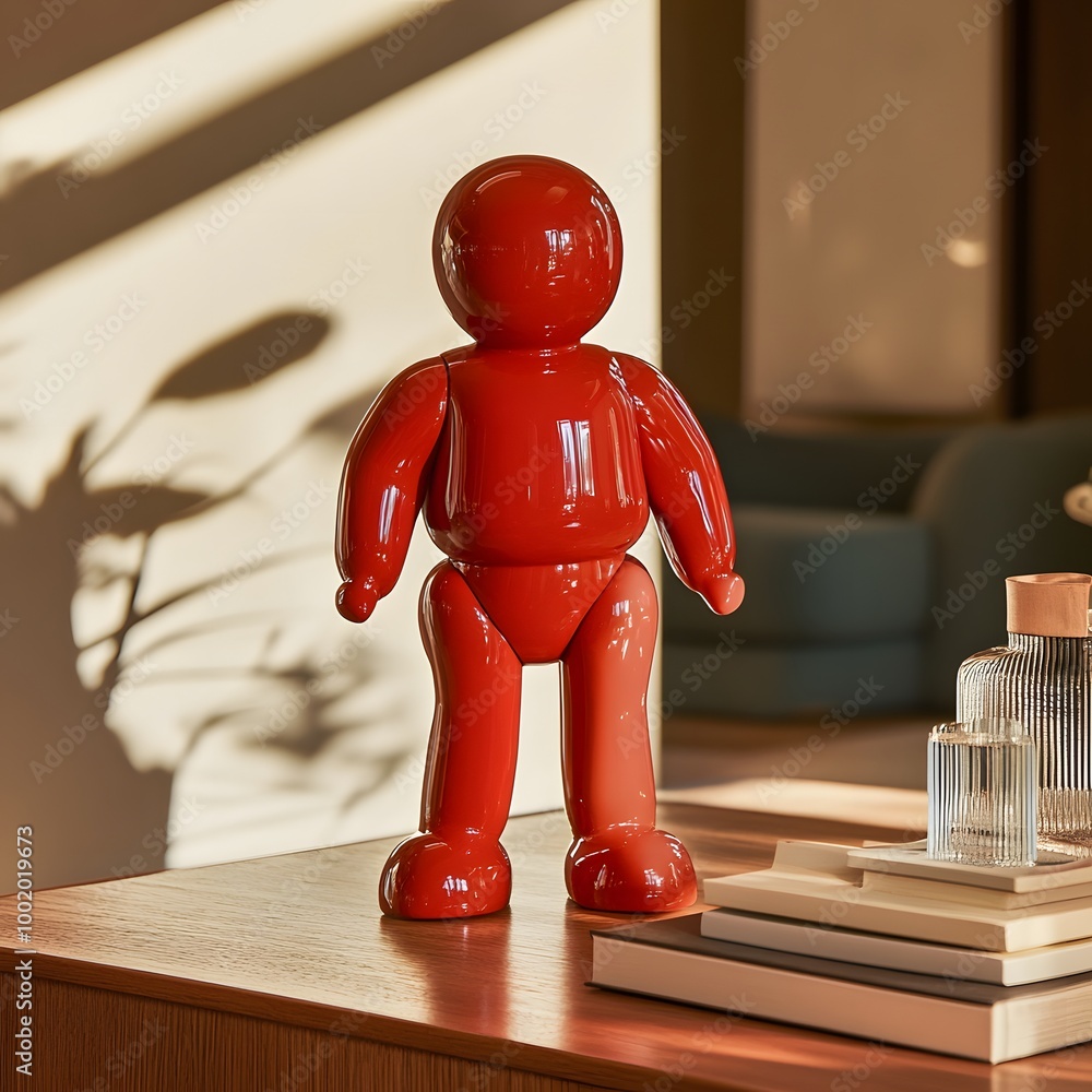 17. Art toy figure with retro-inspired shapes and a glossy finish ...