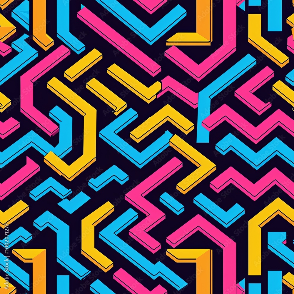digital artwork showcases dynamic and colorful pattern of interwoven ...