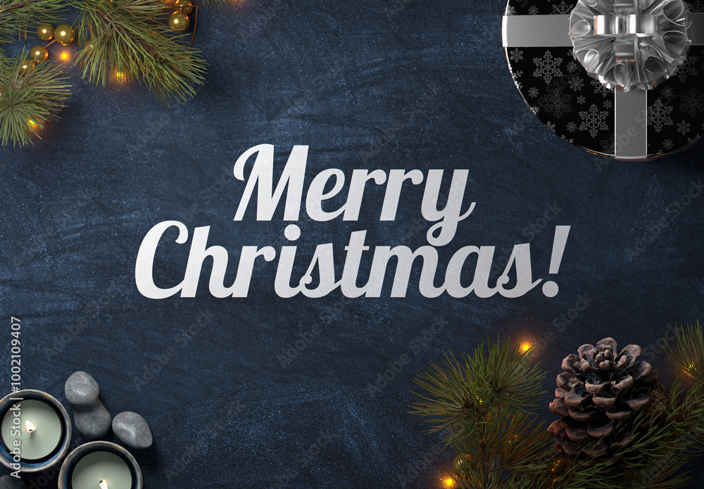 Christmas Message On Board Mockup Stock Template | Adobe Stock