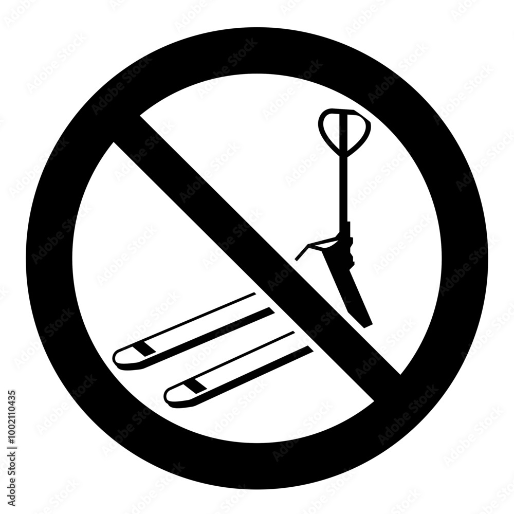 ISO prohibition safety signs symbol and pictogram only_no pallet jack ...