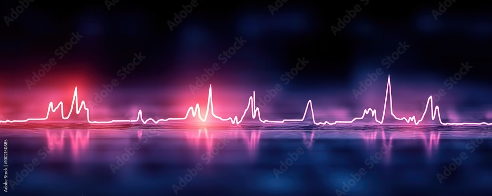 EKG strip with downsloping ST-segment depression in the lateral leads ...