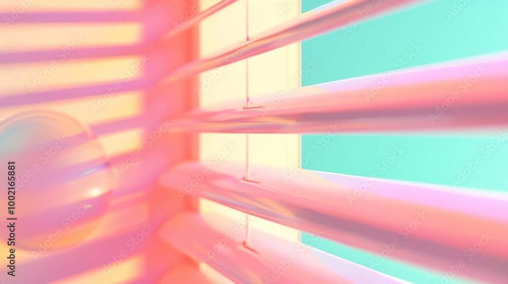 Blinds Icon Design, a modern 3D render showcasing a stylish window ...