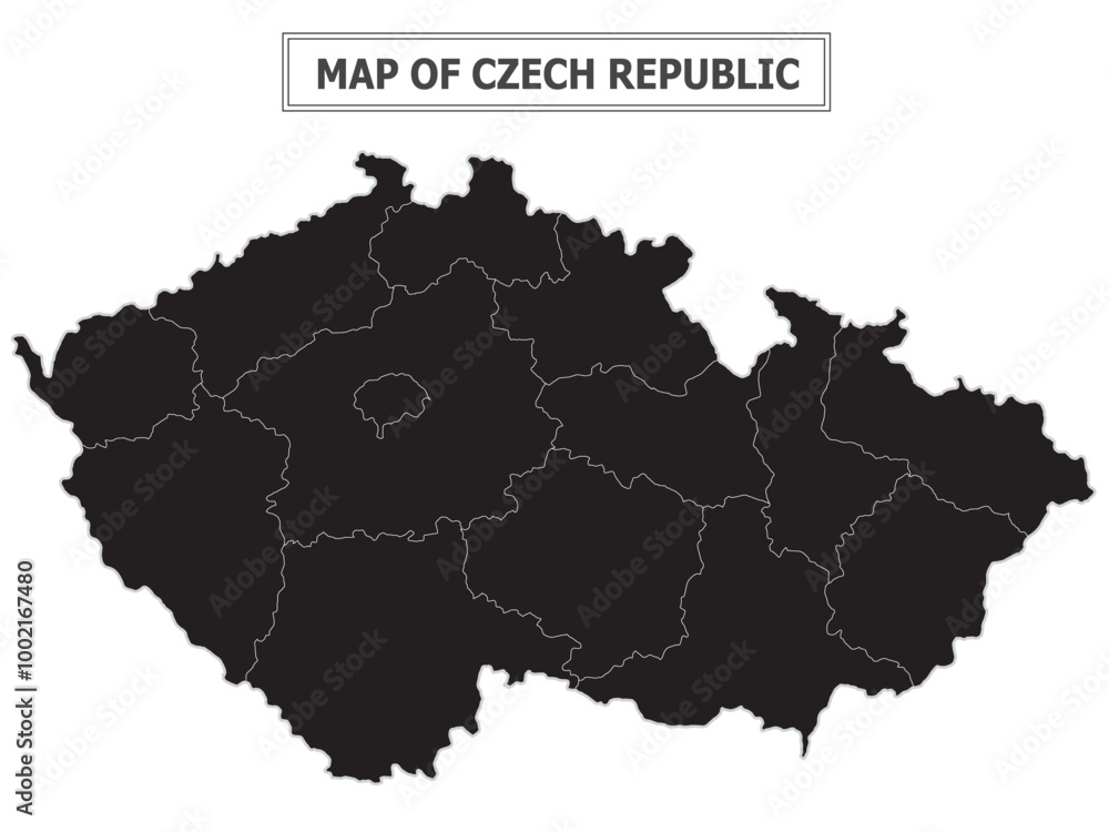 European Country Geography Political map. Political map of country with ...