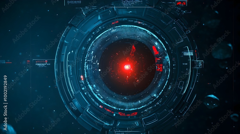 Detailed Radar Screen Interface Used for Secure Border Surveillance and ...