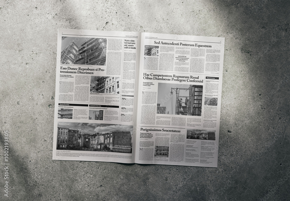 Mockup Of Customizable Vertical Tabloid Newspaper Inside Stock Template ...