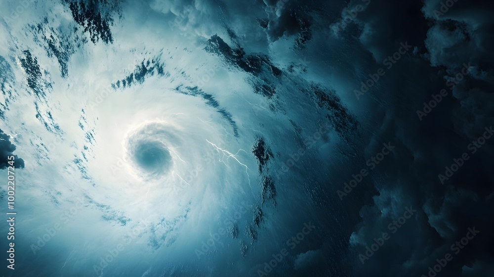 Ominous storm system forming in the Bermuda Triangle with dark brooding ...