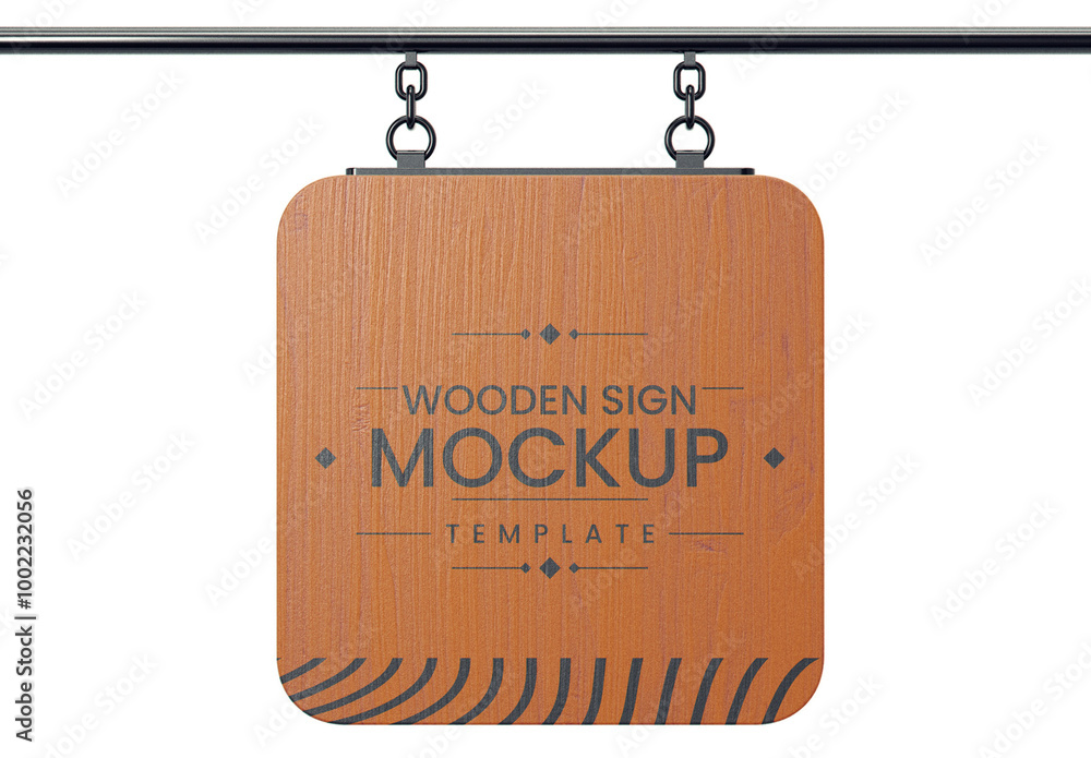 Hanging Wooden Sign Mockup Stock Template | Adobe Stock