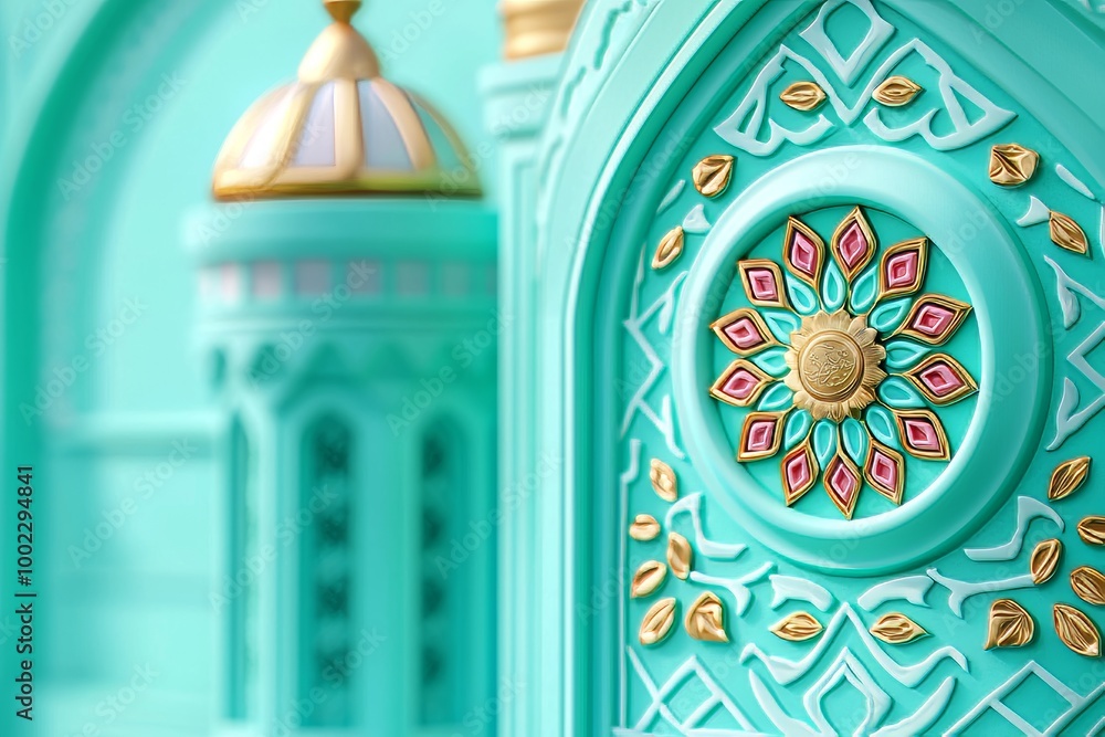 In the dome of the ancient Shah Jahan mosque in Thatta, Sindh, Pakistan ...