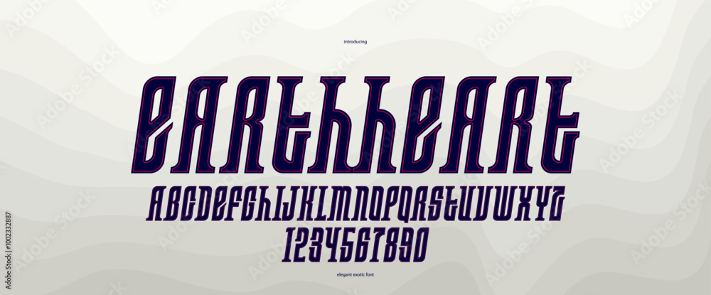 Elegant luxury serif strong vector font for logos and emblems branding ...