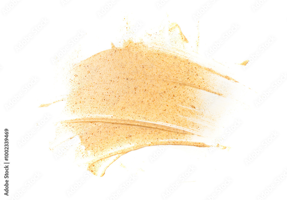 Apricot Scrub Smear Isolated, Body Peeling Cream Sample, Organic ...