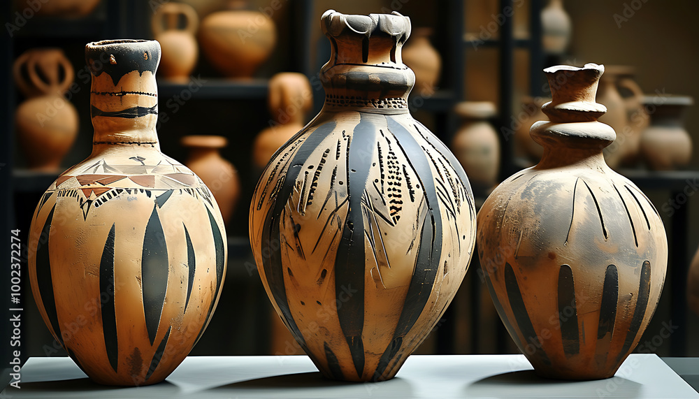 Vintage flower vase reflecting the art and cultural charm of African ...