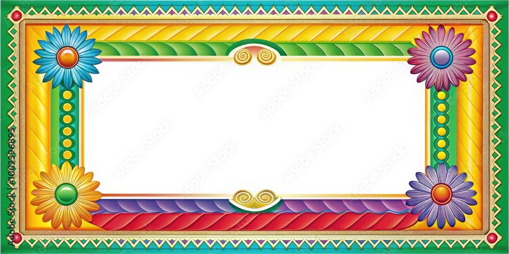 Featuring an intricate and stylish border, this design elevates ...