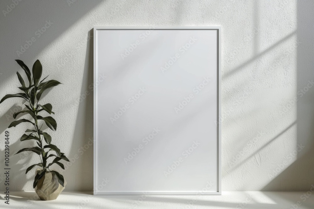 A3 Poster Mockup on White Background created with Generative AI Stock ...