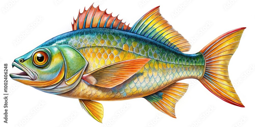 Produce intricate fish illustrations to support educational initiatives ...