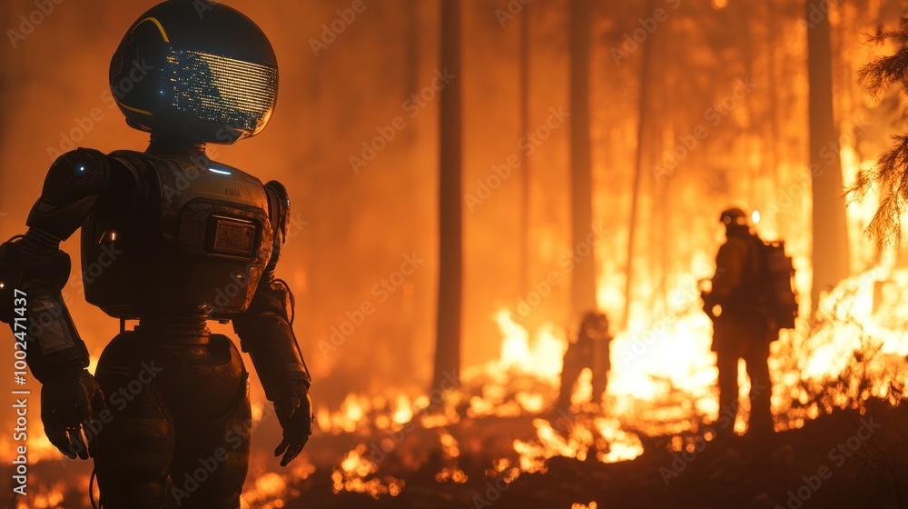 Robotic teams working with firefighters to control wildfires, using AI ...