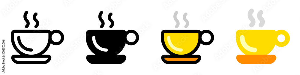Editable a cup of hot coffee vector icon. Cafe, coffee shop, restaurant ...