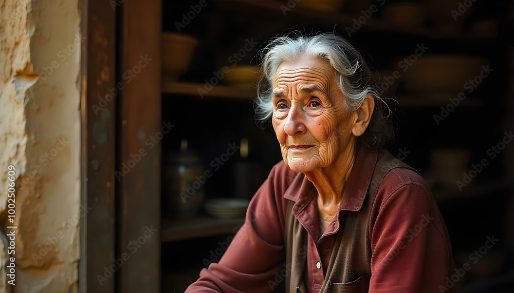 Old family Spanish portrait, candid image, vintage effect, short very ...