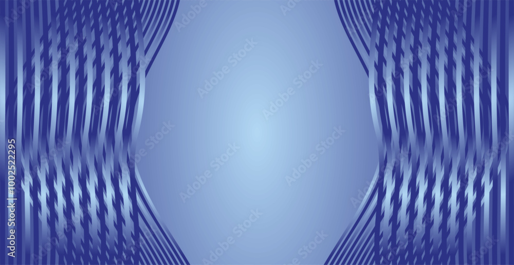 composition of empty space, curved lines and geometric abstract fields ...