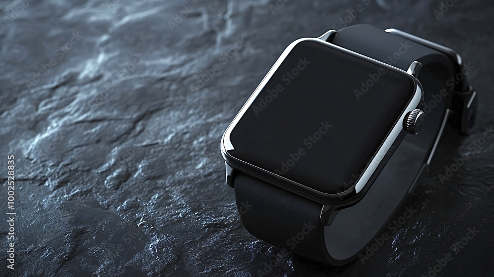 Sleek and modern smartwatch with a black display is shown, highlighting ...