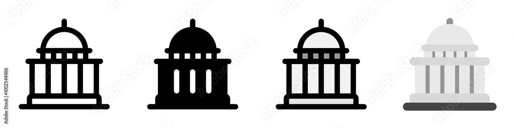 Editable government, capitol, political building vector icon. Part of a ...