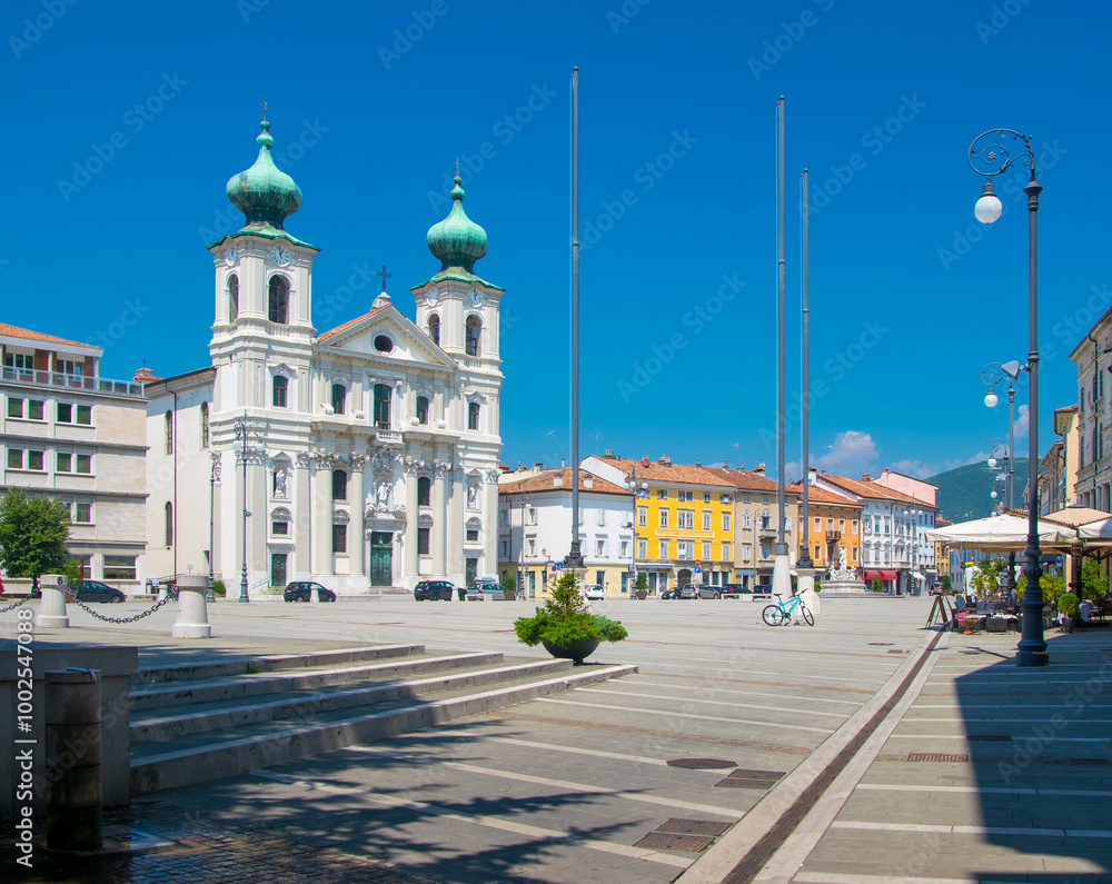Scenic view of Victory Square (Piazza della Vittoria) and St Ignatius ...