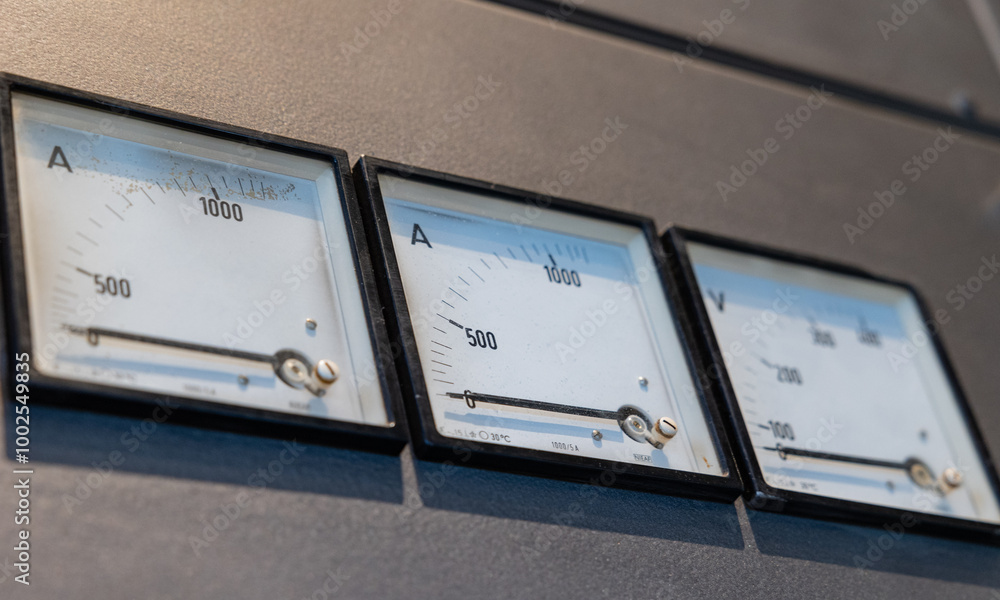 Old measuring device for measuring the power or pressure of a machine ...