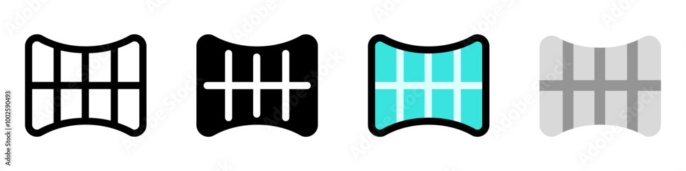 Editable panorama grid vector icon. Part of a big icon set family ...