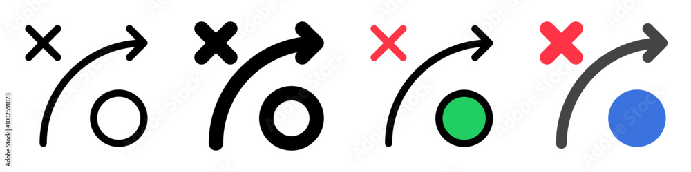 Editable strategy arrow vector icon. Part of a big icon set family ...